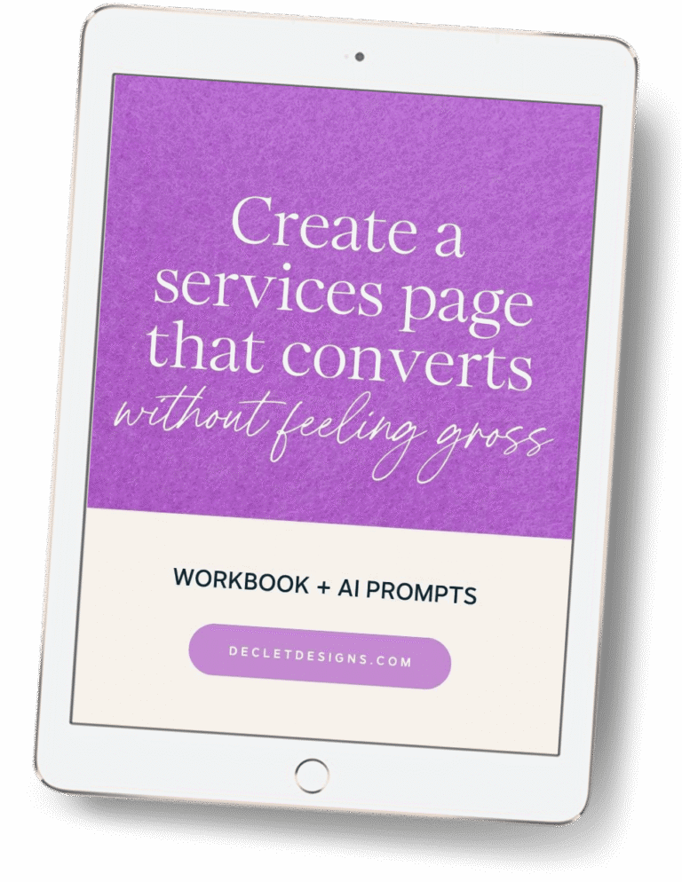 Create a Services Page That Converts Without Feeling Gross | Declet Designs